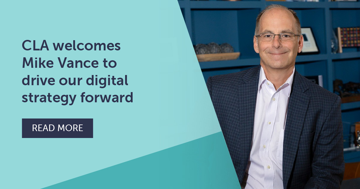 CLA Welcomes Mike Vance as Managing Director of Digital