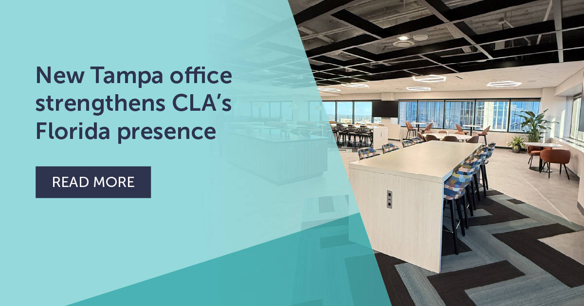 CLA Opens New Office Location in Downtown Tampa